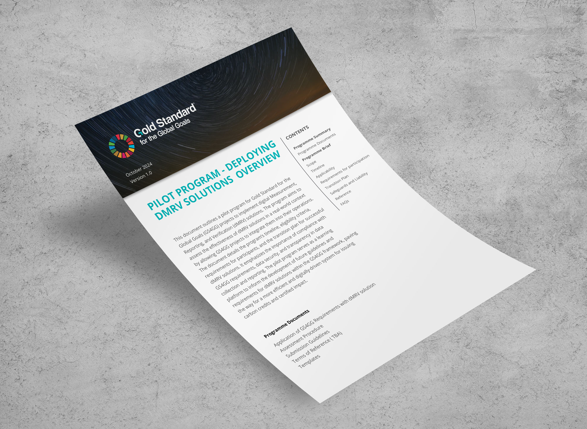 Digital Measurement Reporting Verification Pilot Programme – Gold ...